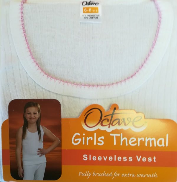 Octave® Girls Thermal Underwear Sleeveless Vest - British Thermals